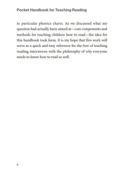 The Pocket Handbook for Teaching Reading