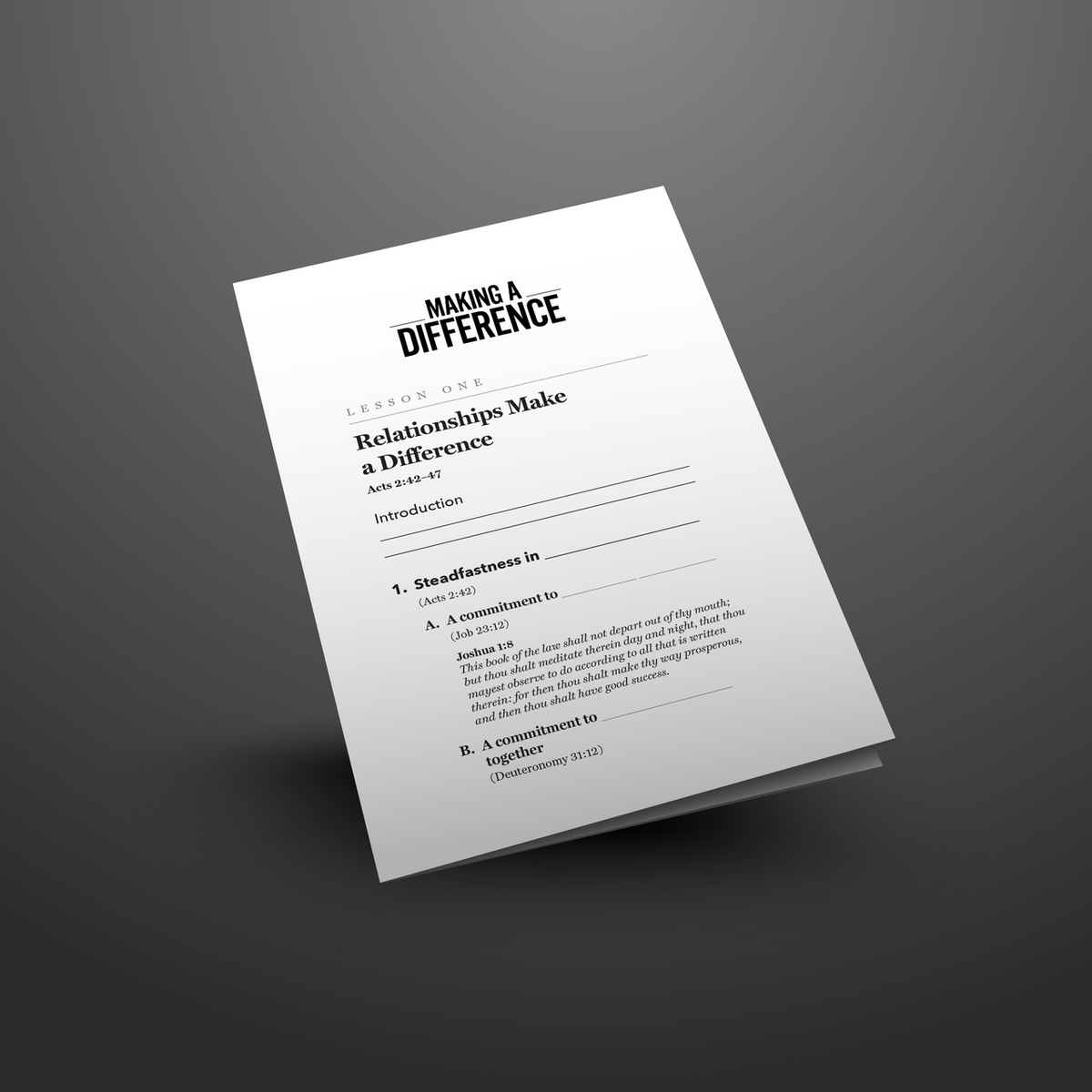 Making a Difference Teaching Assets