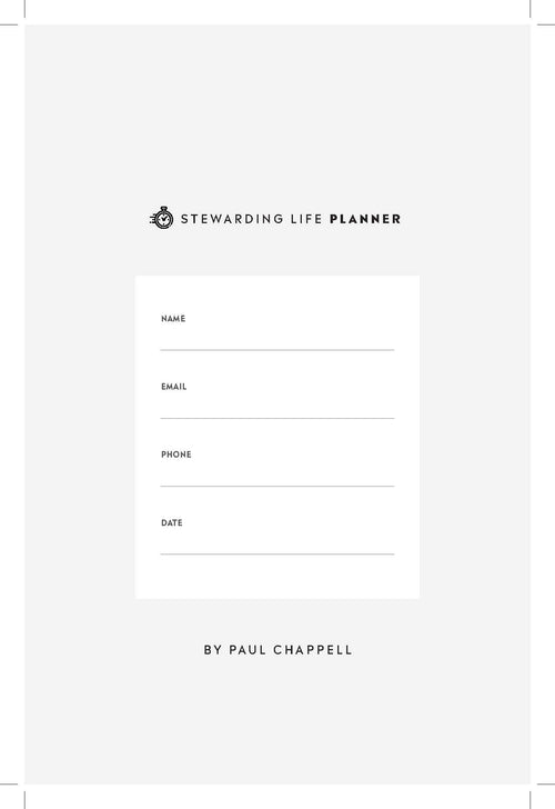 Stewarding Life Planner