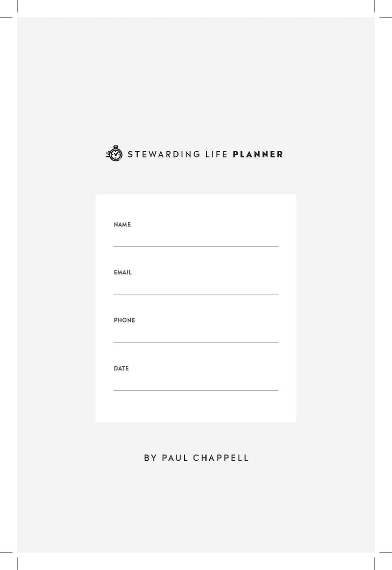 Stewarding Life Planner
