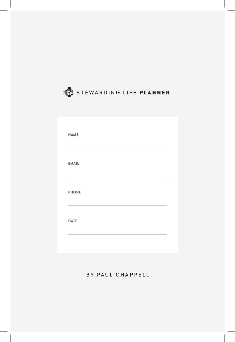 Stewarding Life Planner – Striving Together Publications