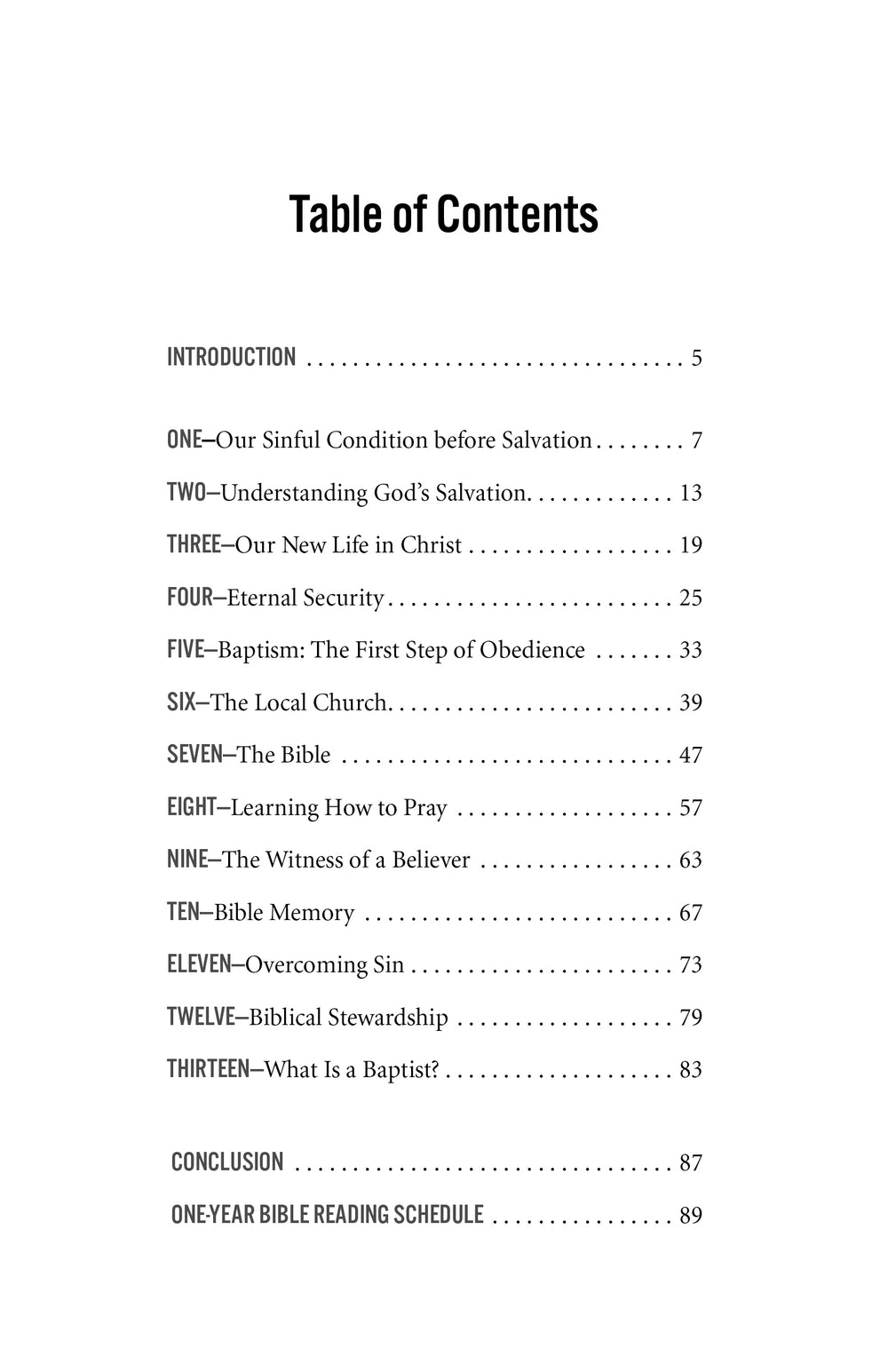 First Steps for New Christians